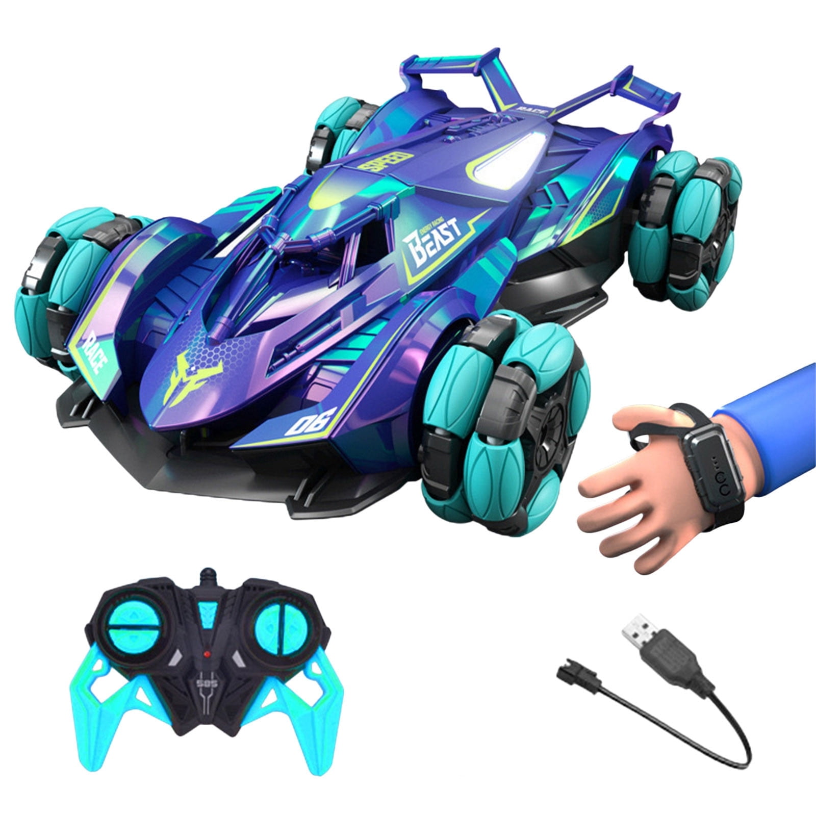 Twfbrm Remote Control Car, Toddler Toys 2.4GHz 4WD Gesture Sensing All ...