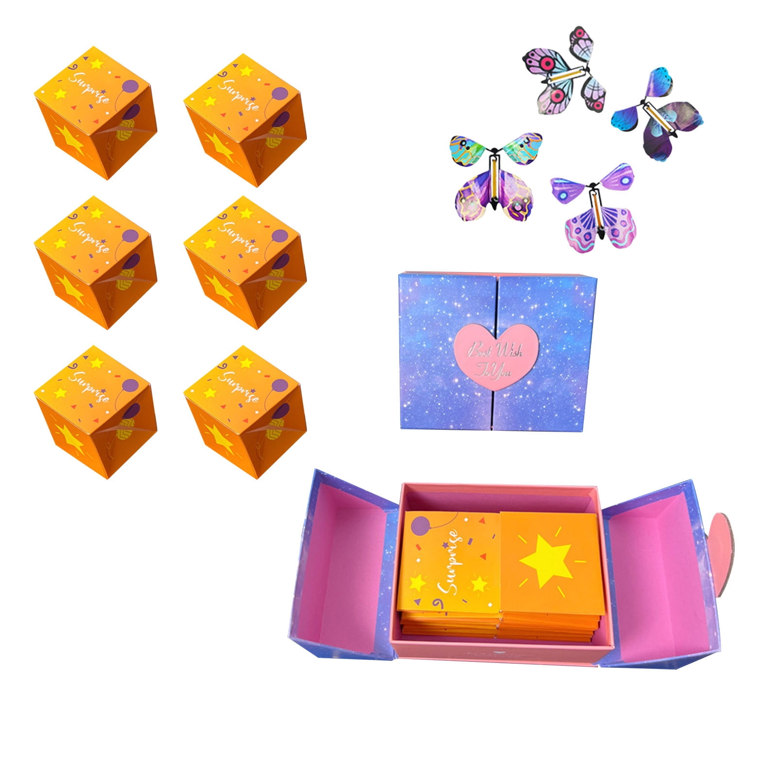 Chmadoxn Surprise Gift Box Explosion, Yellow Birthday Gift Boxes ...