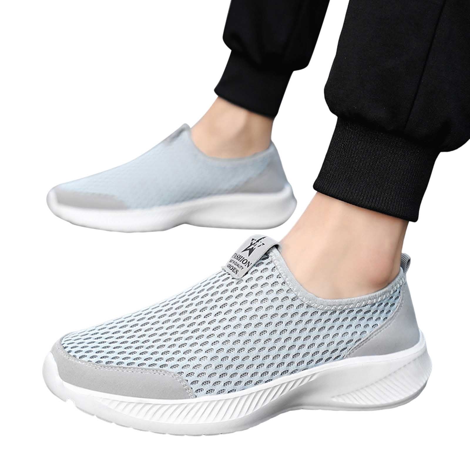 Chnzic Men Sports Shoes Pattern Simple Solid Color Slip On Flat Bottom ...