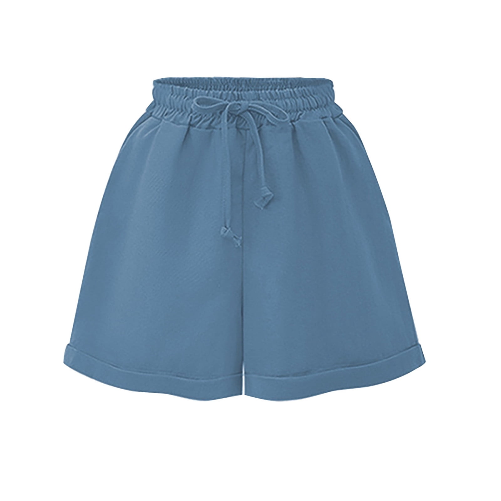 Chnzic Shorts For Women Summer Drawstring Casual Elastic Waist Loose