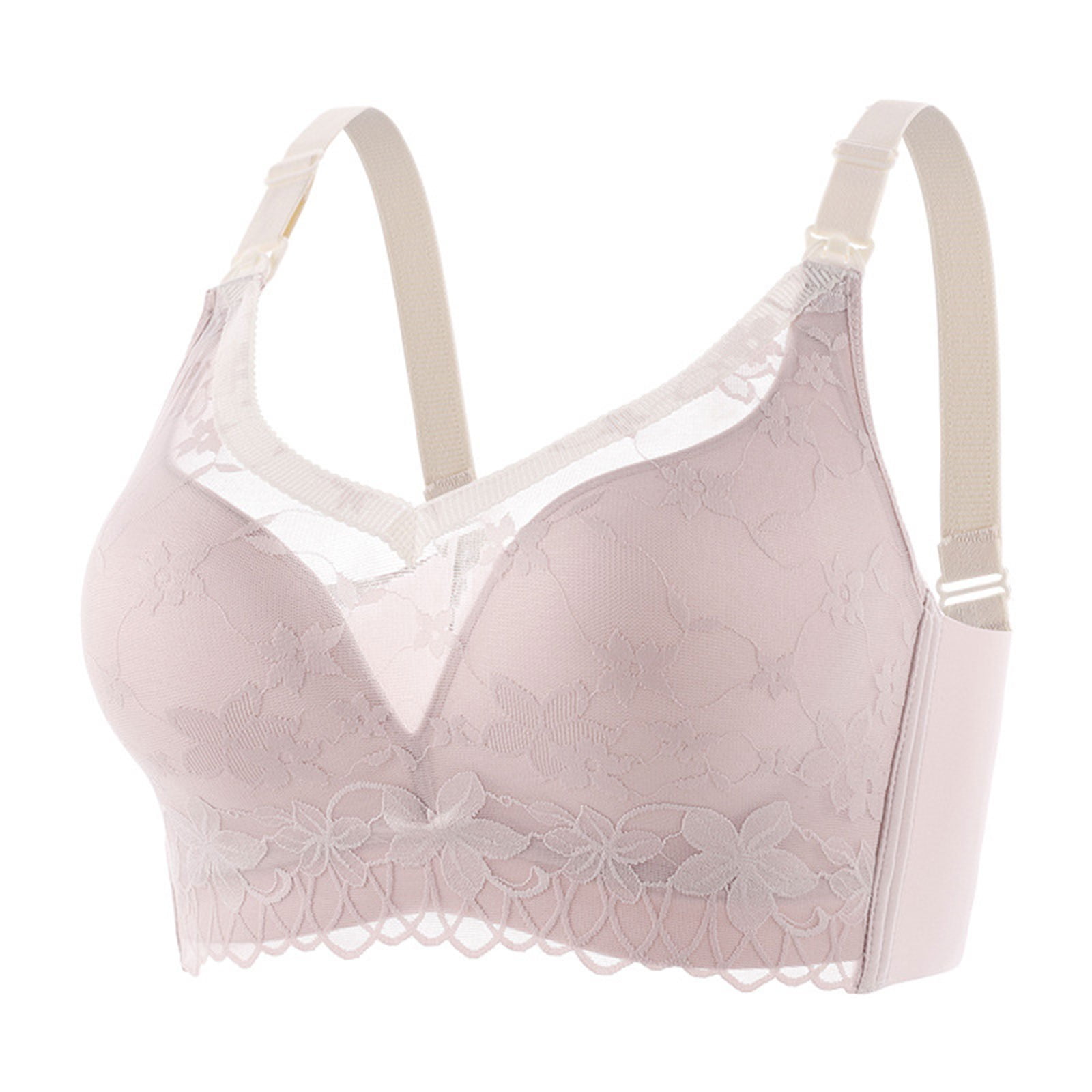 Chnzic Women Solid Maternity Open Button Breastfeeding Bra Pulls Up Sag