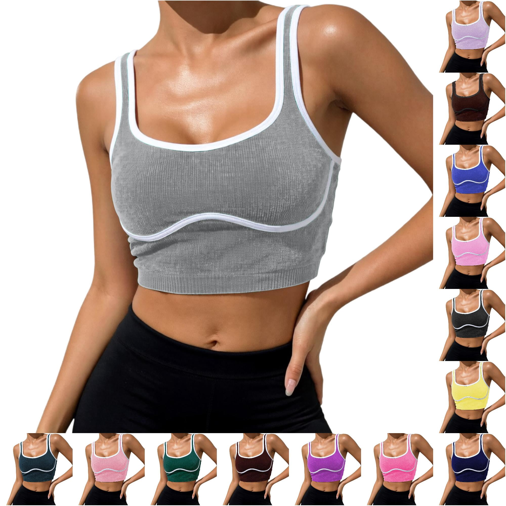 ChoXxx Women's Breathable Wireless Back Athletic Tank Stretchy Jogging ...