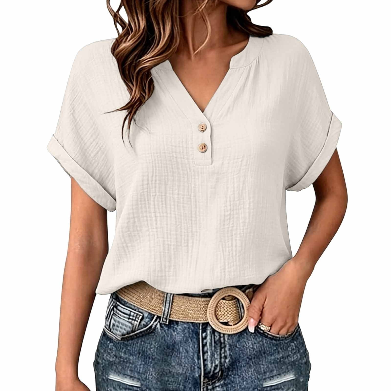 ChoXxx Women's Versatile Solid Swim T Shirt Lightweight Beachwear Cover ...