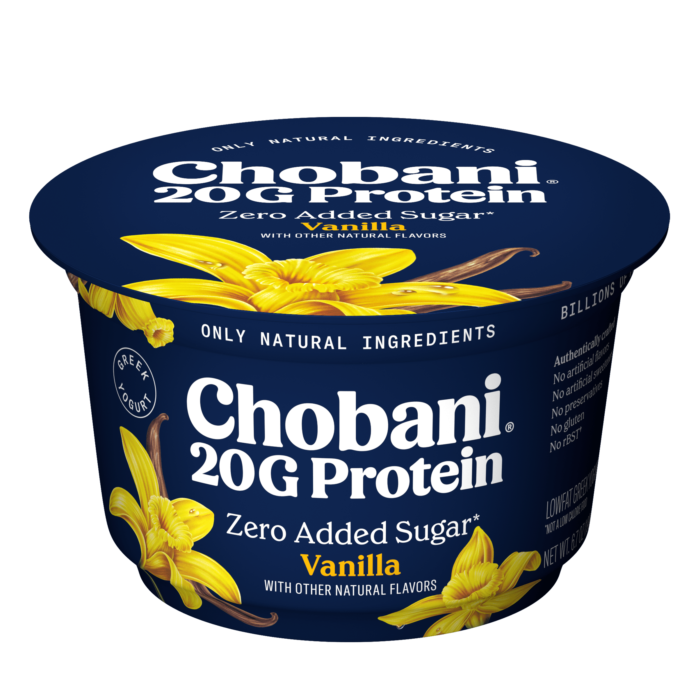 Chobani 20G Protein Vanilla Low-Fat Greek Yogurt 6.7 oz Cup - Walmart.com