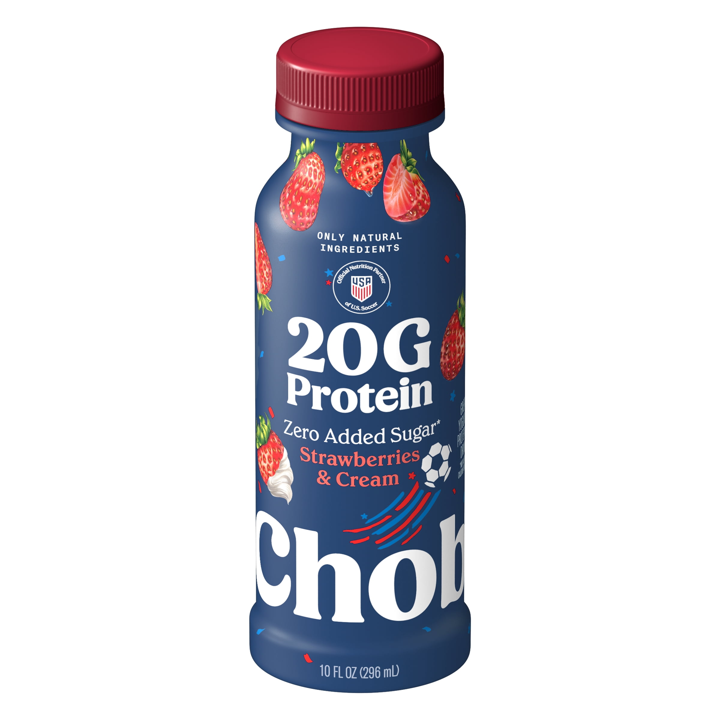 Chobani 20G Protein Low-Fat Greek Yogurt Drink Strawberries & Cream 10 ...