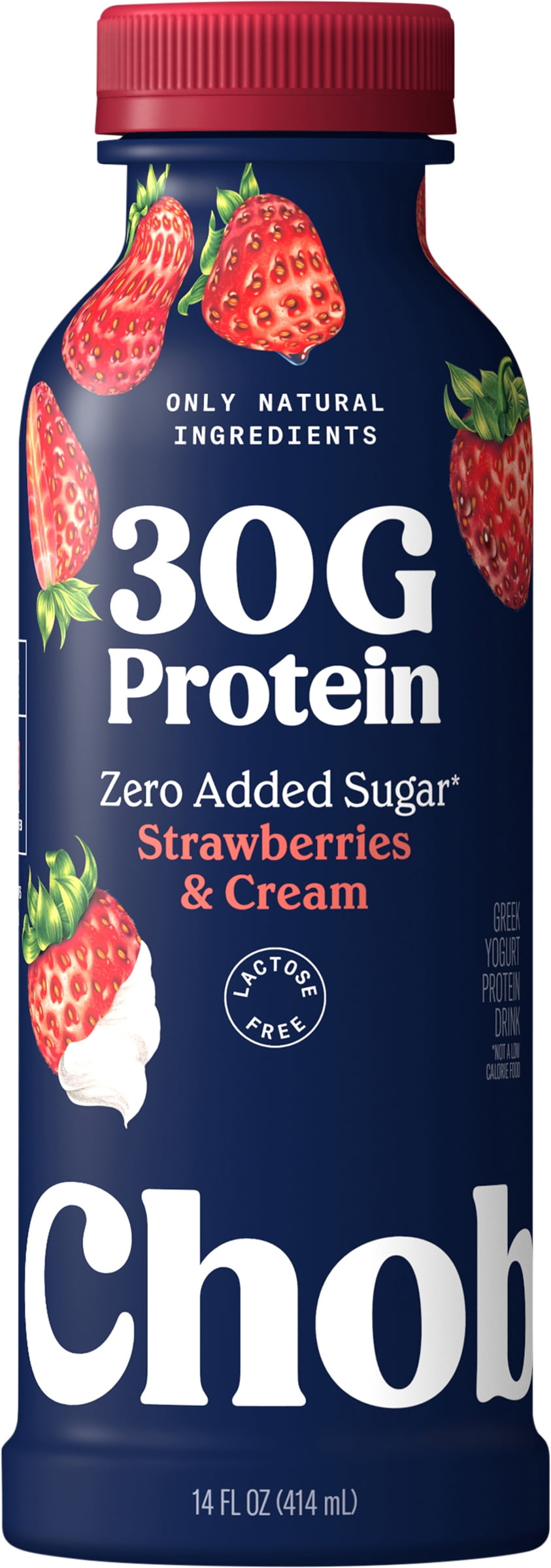 Chobani 30g Protein Lowfat Greek Yogurt Drink Strawberries & Cream 14 fl oz - Walmart.com