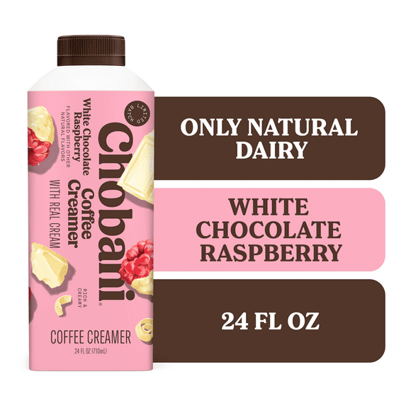 Chobani Coffee Creamer White Chocolate Raspberry Limited Batch 24 fl oz ...