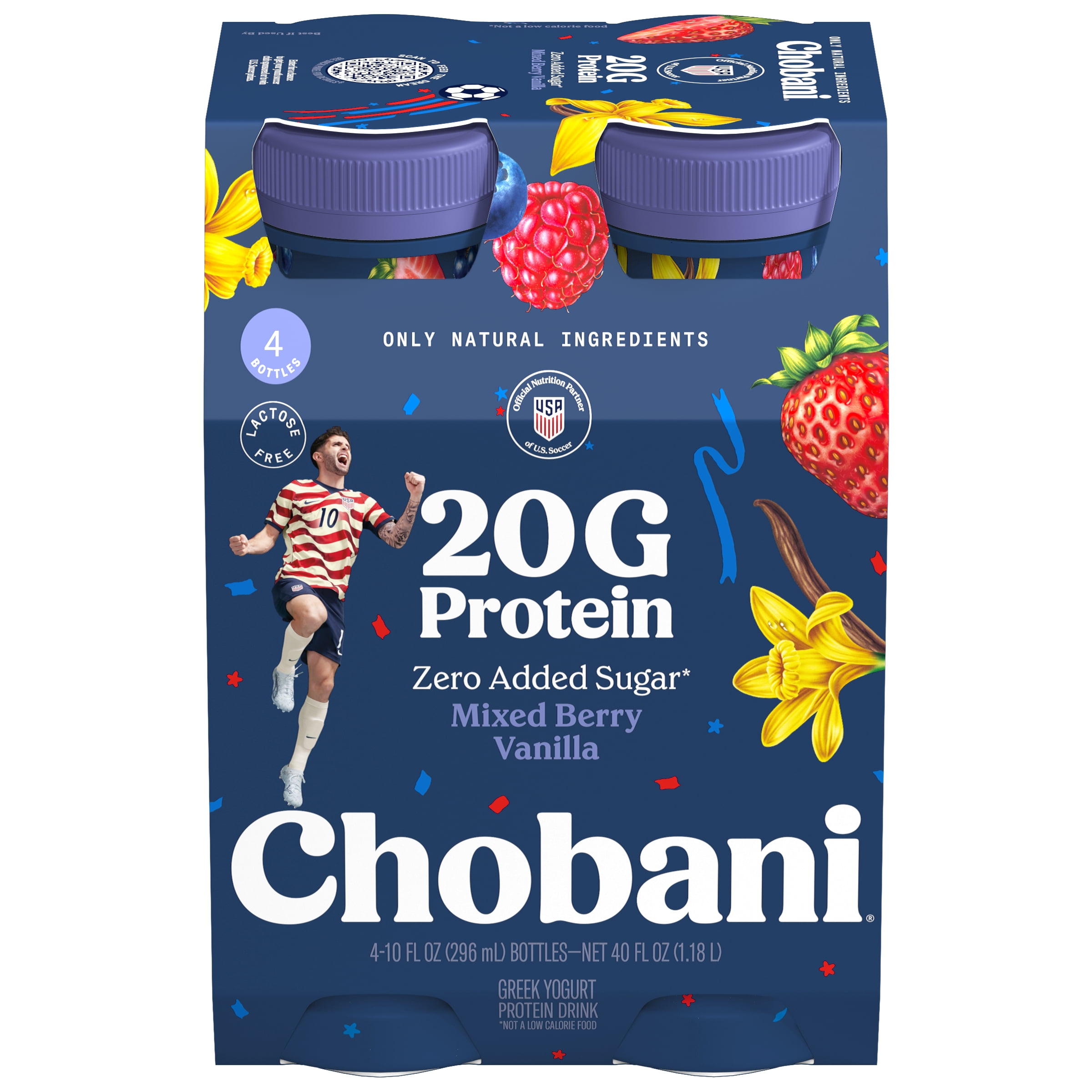 Chobani Complete Lowfat Greek Yogurt Drink Mixed Berry Vanilla 10 fl oz ...