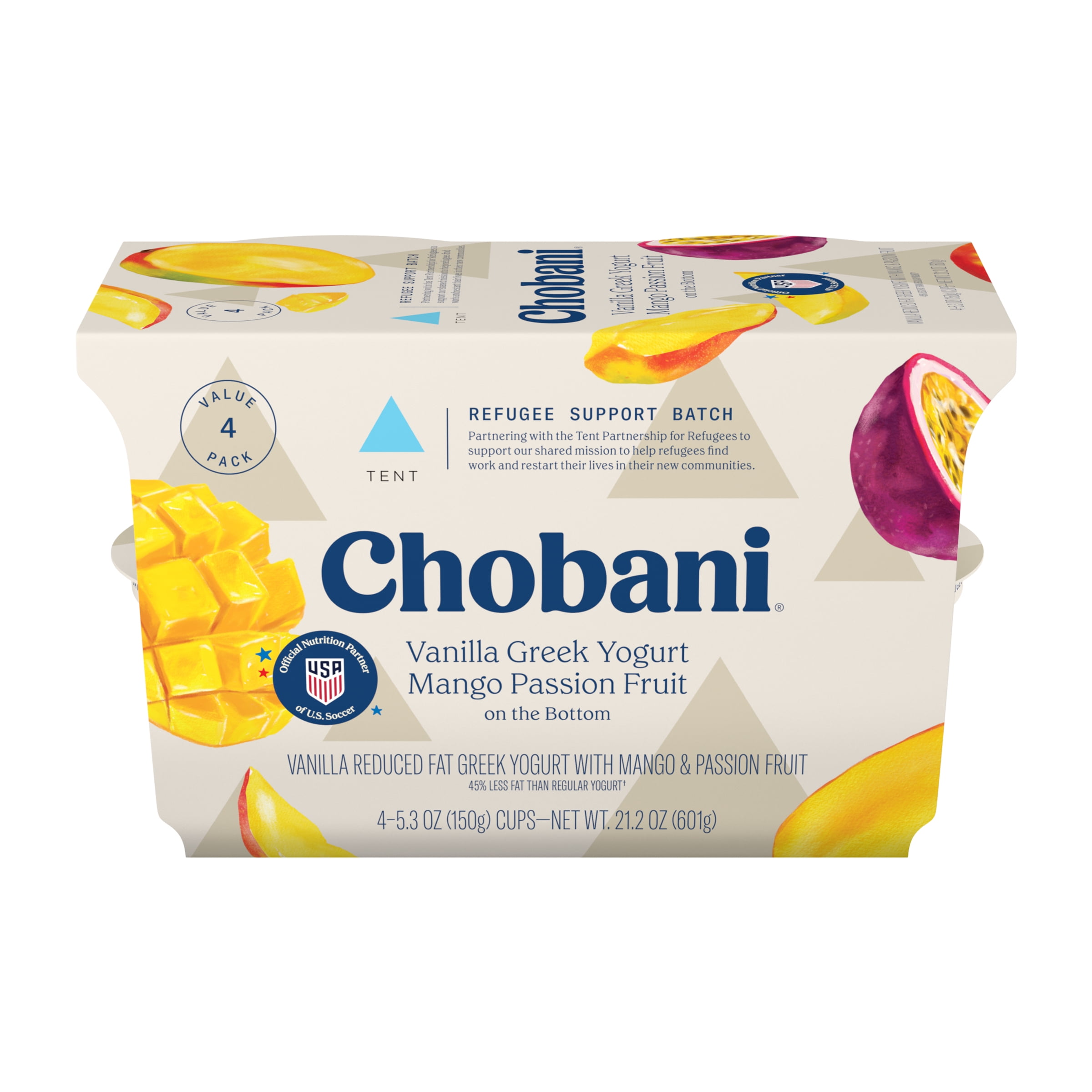 Chobani Low-Fat Vanilla Greek Yogurt with Mango Passion Fruit on The ...