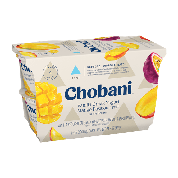 Chobani Low-Fat Vanilla Greek Yogurt with Mango Passion Fruit on The ...