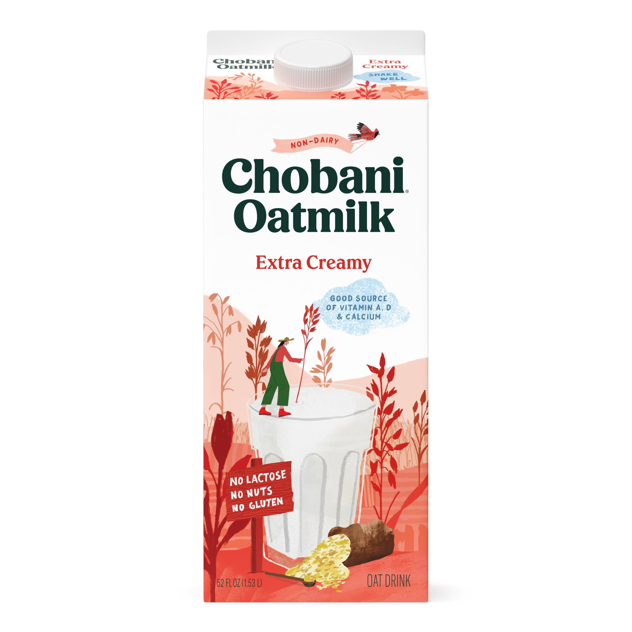 Chobani Extra Creamy Plain Oatmilk, 52 Fl Oz Carton - Walmart Business ...