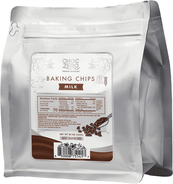 ChocZero, Baking Chips, Milk Chocolate, 20 oz - Walmart.com