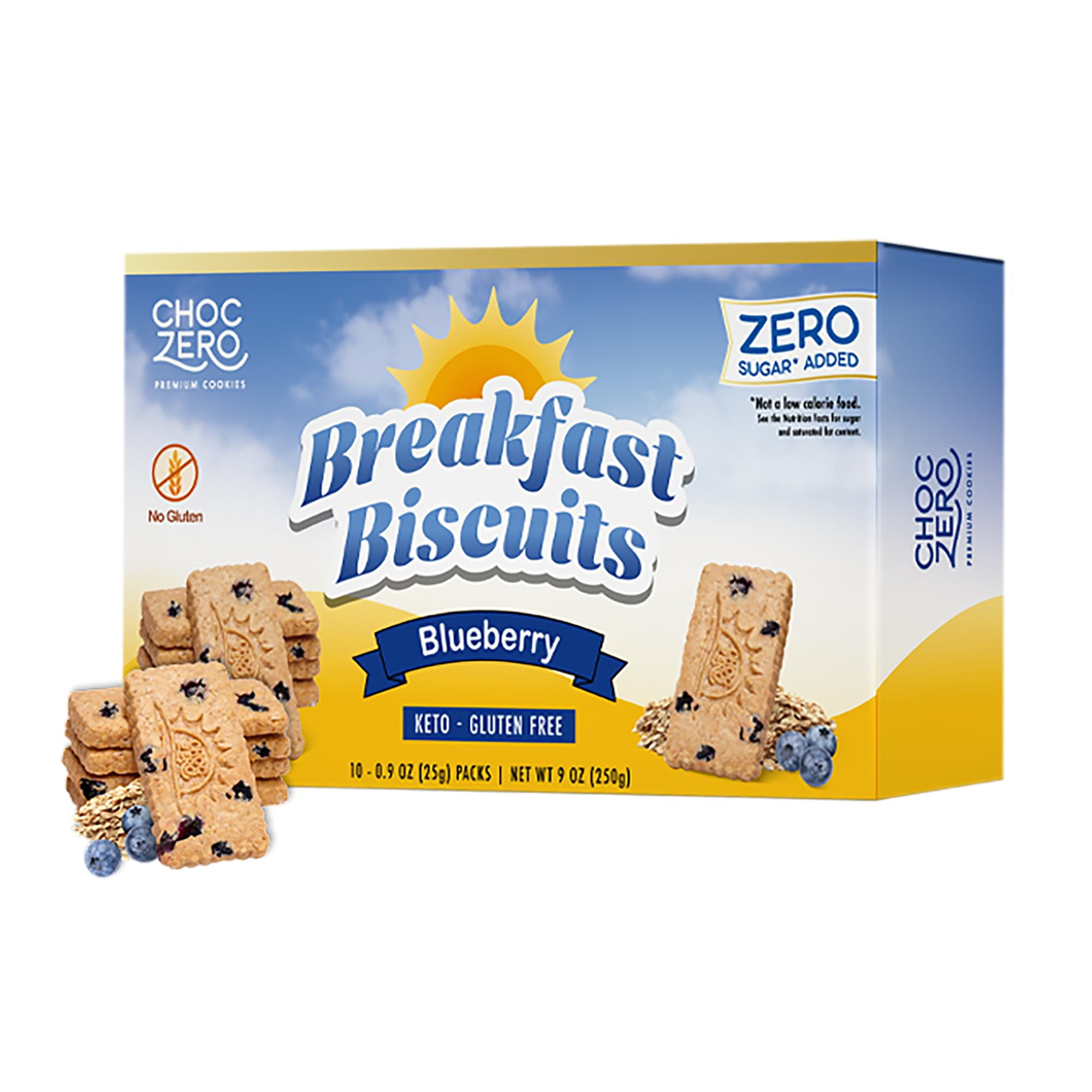 ChocZero Blueberry Breakfast Biscuits BDF32 - No Sugar Added, Keto ...