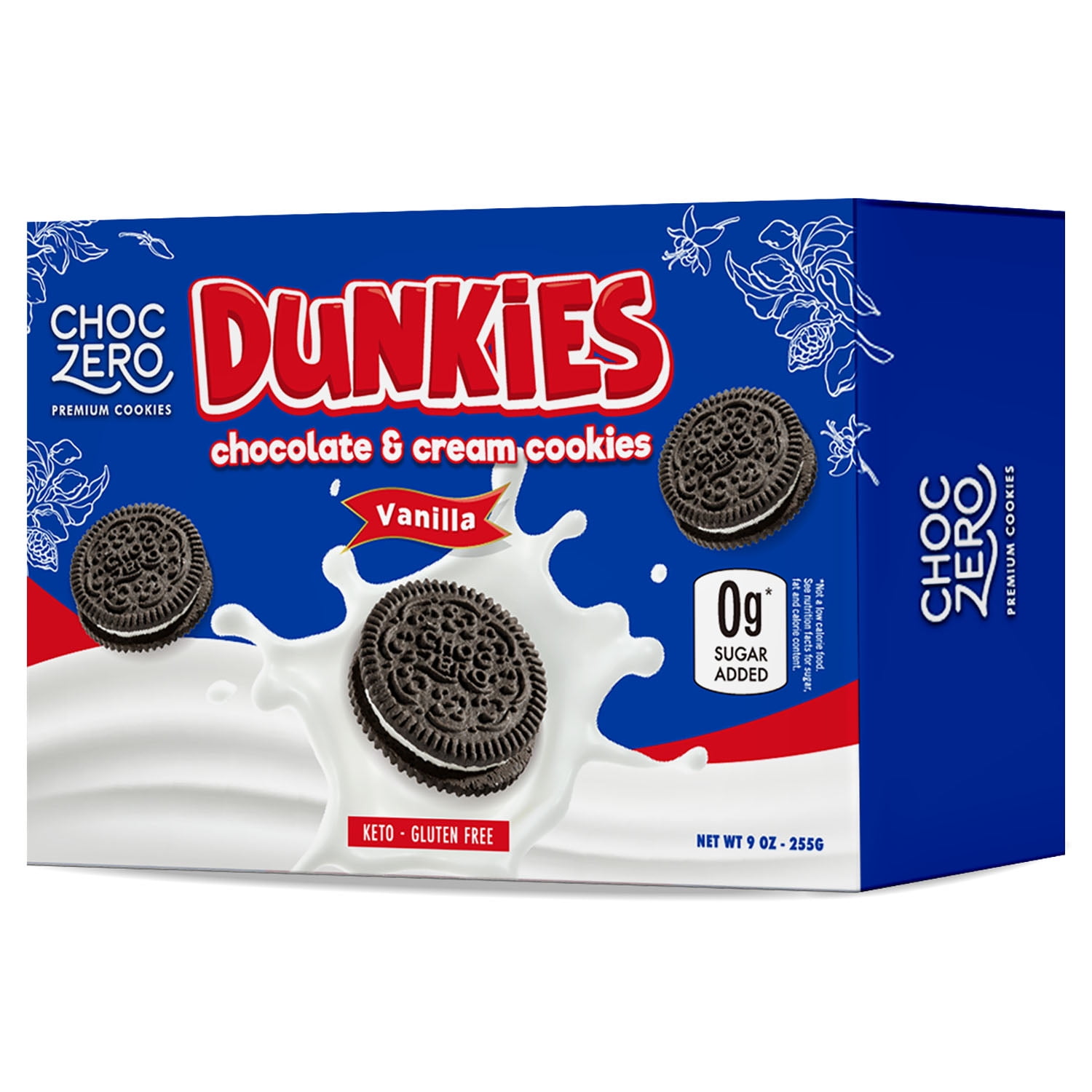 ChocZero Keto Dunkies Chocolate Sandwich Cookies with Creme, No Added ...