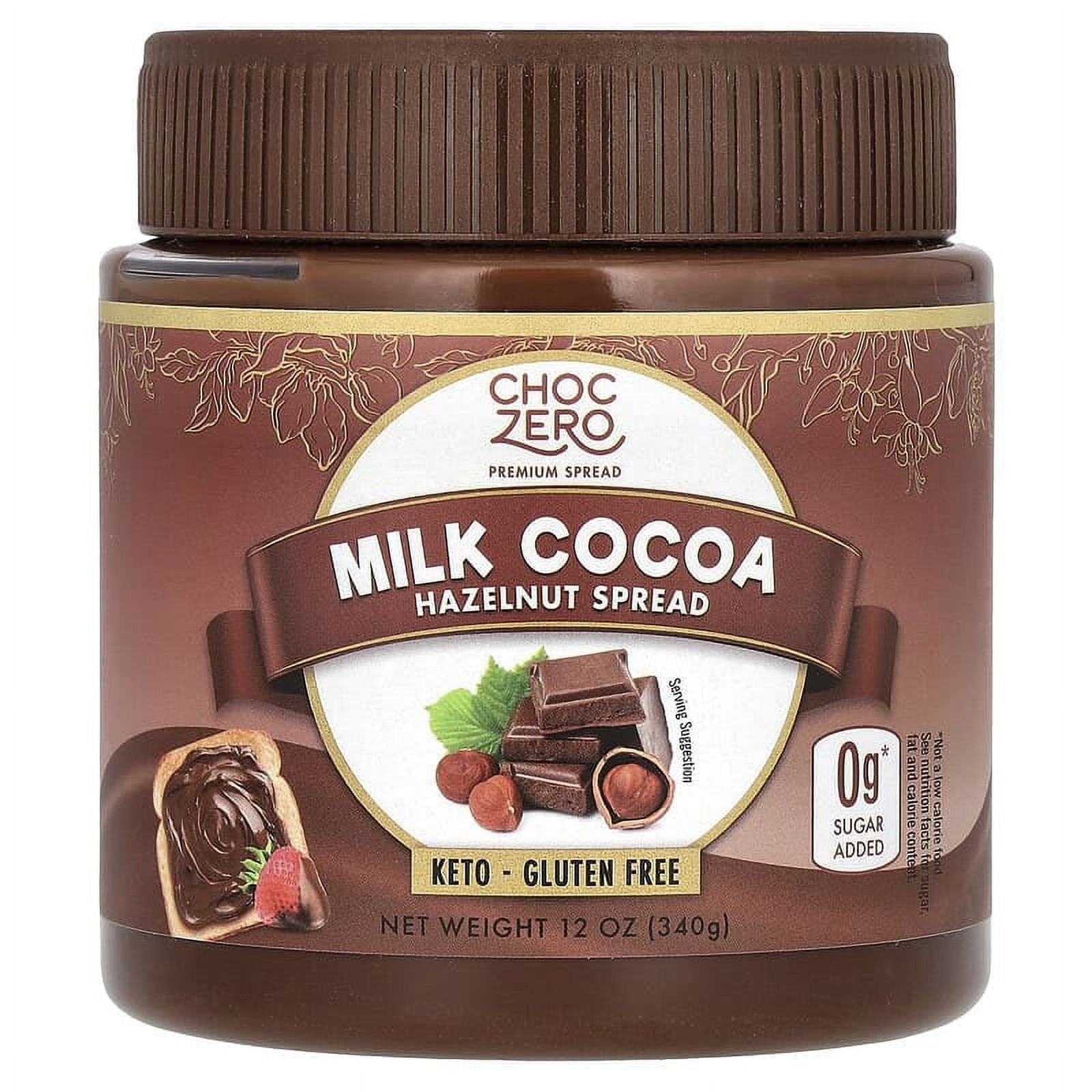ChocZero, Milk Cocoa Hazelnut Spread, 12 oz Pack of 2 - Walmart.com