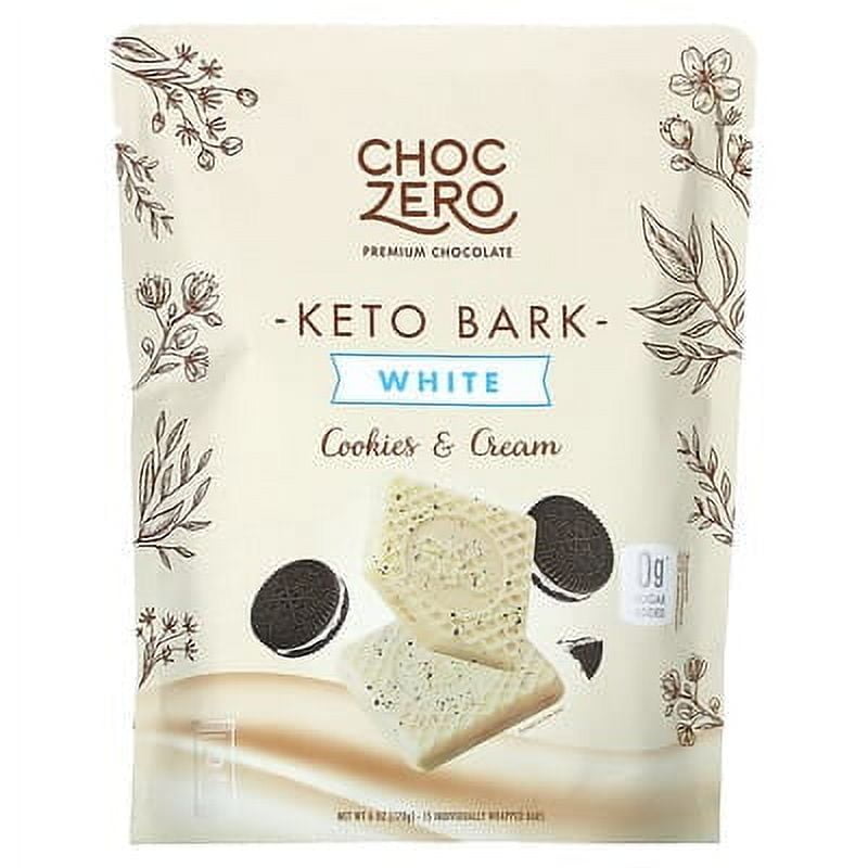 ChocZero - White Chocolate Keto Bark Cookies & Cream - 6 oz. - Walmart.com