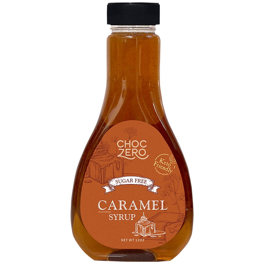 ChocZero's Caramel Syrup. Sugar free, Low Carb, No preservatives. Thick ...