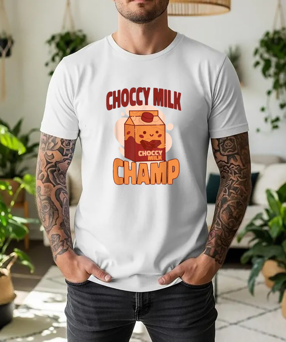 Choccy Milk Champ Cute Kawaii Chocolate Milk Meme Funny Unisex T-Shirt ...
