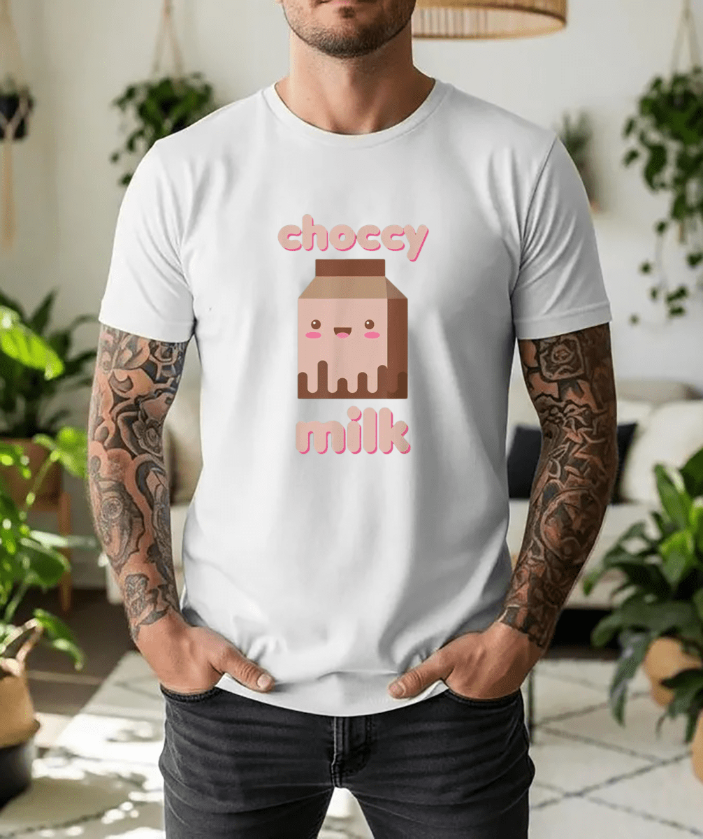 Choccy Milk Funny Japanese Kawaii Cute Chocolate Drink Meme Unisex T ...