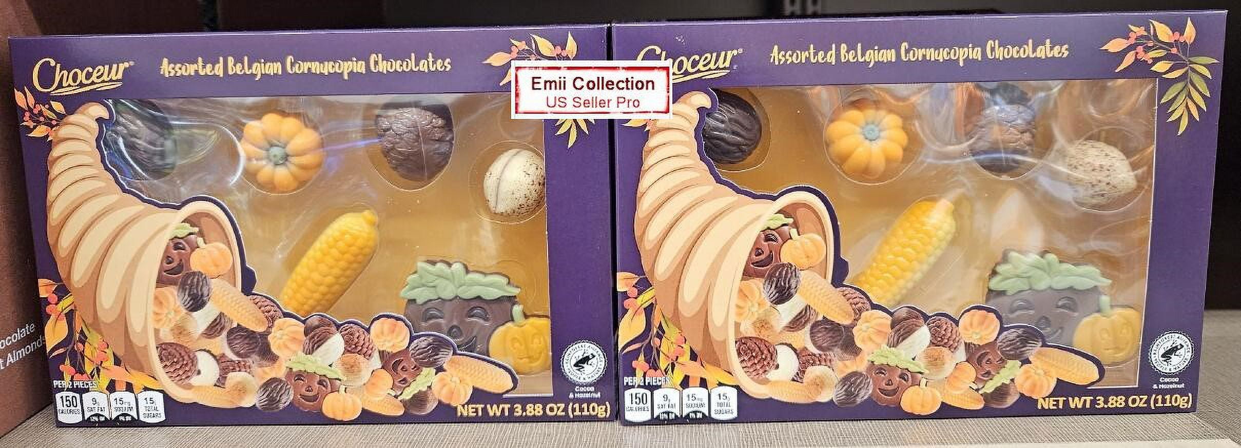 Choceur Assorted Belgian Cornucopia Chocolates 3.88oz 110g (2 Boxes ...