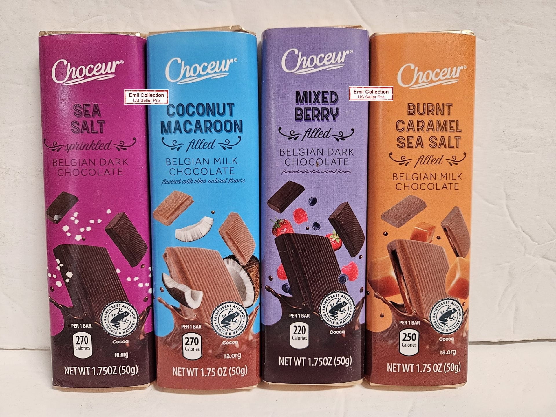 Choceur Belgian Chocolate Sets 4 Flavors Small Bars 1.75oz 50g - Walmart.com