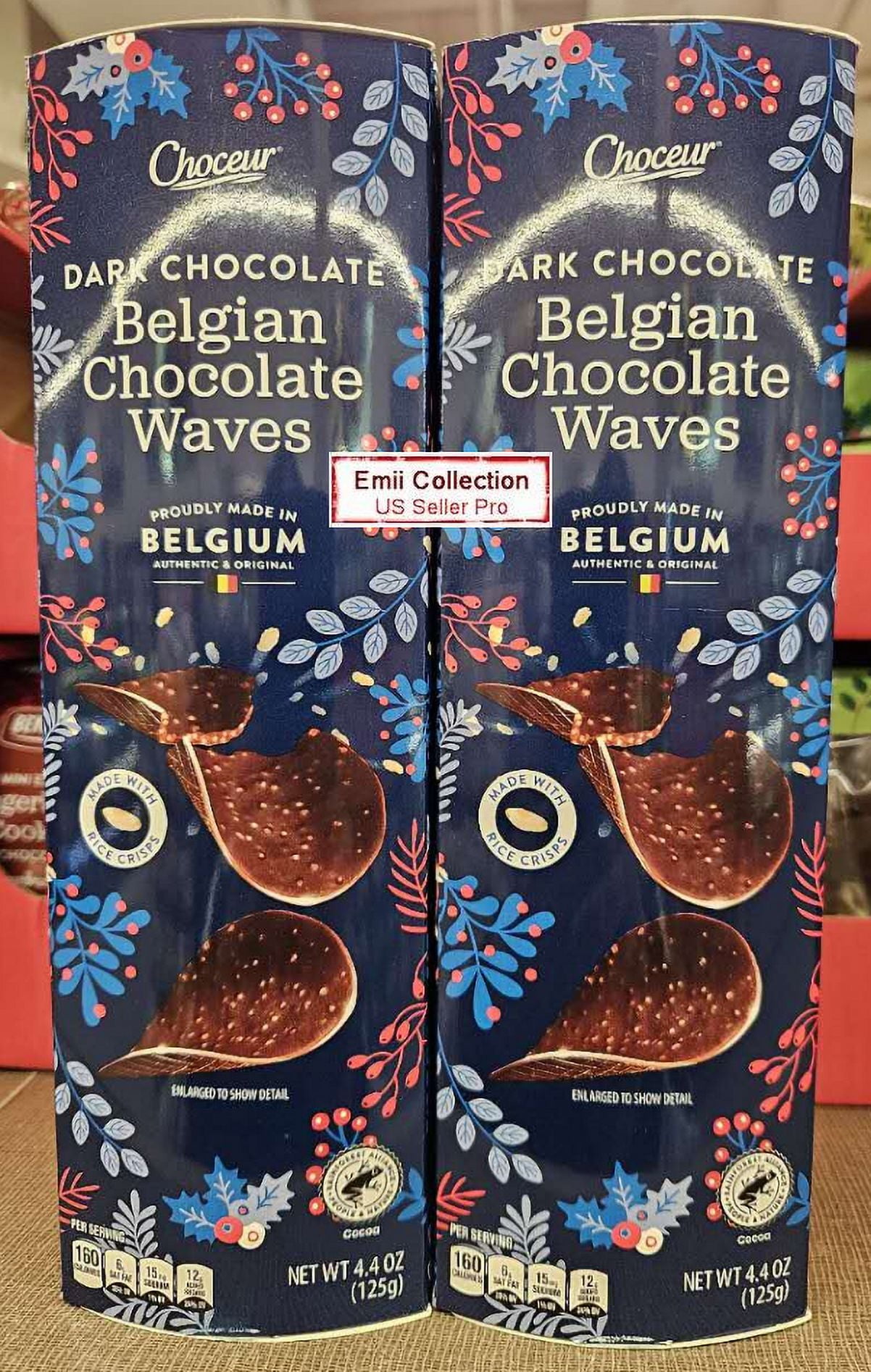 Choceur Belgian Dark Chocolate Waves 4.4oz 125g (2 Rolls) - Walmart.com