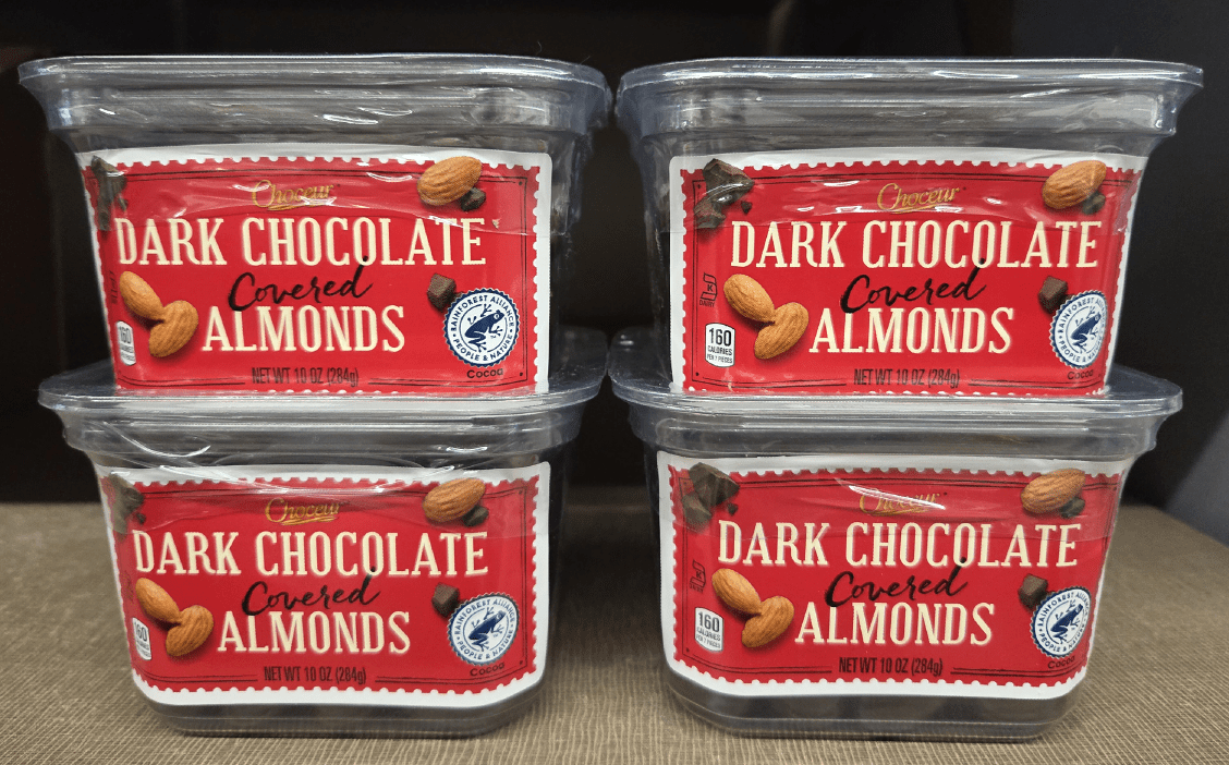 Choceur Dark Chocolate Covered Almonds 10oz 284g (4 Tubs) - Walmart.com