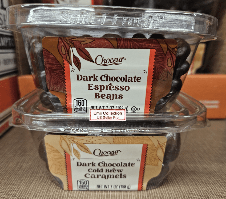 Choceur Dark Chocolate Espresso Beans & Cold Brew Caramels 7oz 198g (2 ...