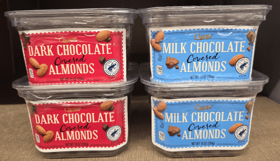 Choceur Dark & Milk Chocolate Covered Almonds 10oz 284g (4 Tubs ...