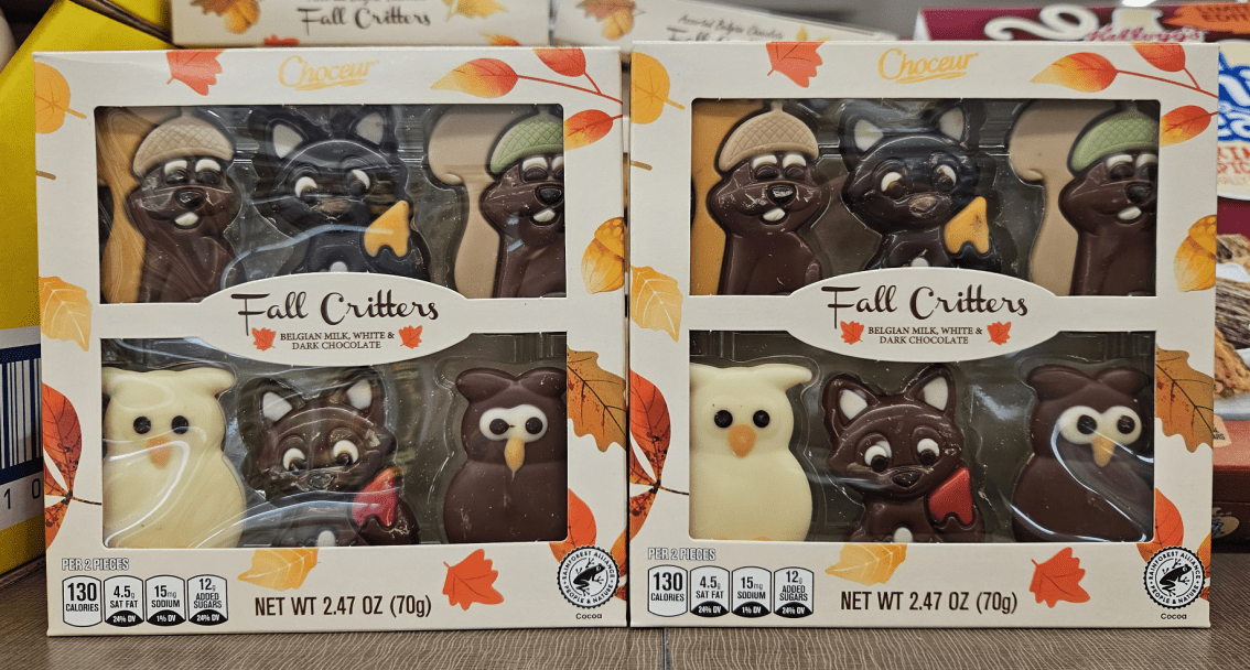 Choceur Fall Critters Belgian Milk, White & Dark Chocolate 2.47oz 70g ...