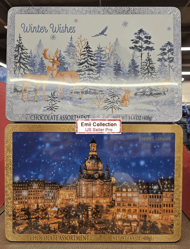 Choceur Holiday Chocolate Assortment Tin 14.4oz 408g (2 Tins) - Walmart.com