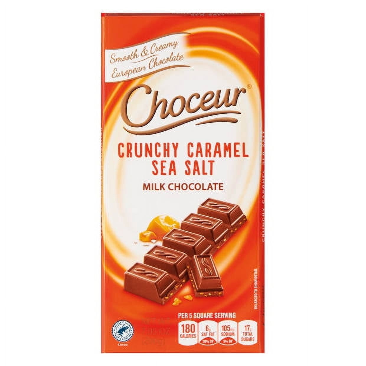 Choceur Milk Chocolate Bar with Crunchy Salted Caramel, 7.05 oz - Walmart.com