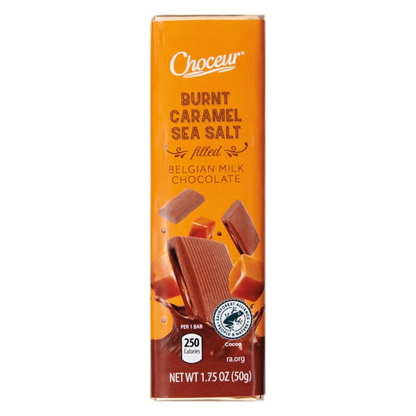 Choceur Milk Chocolate Burnt Caramel Sea Salt Bar, 1.75 oz - Walmart.com