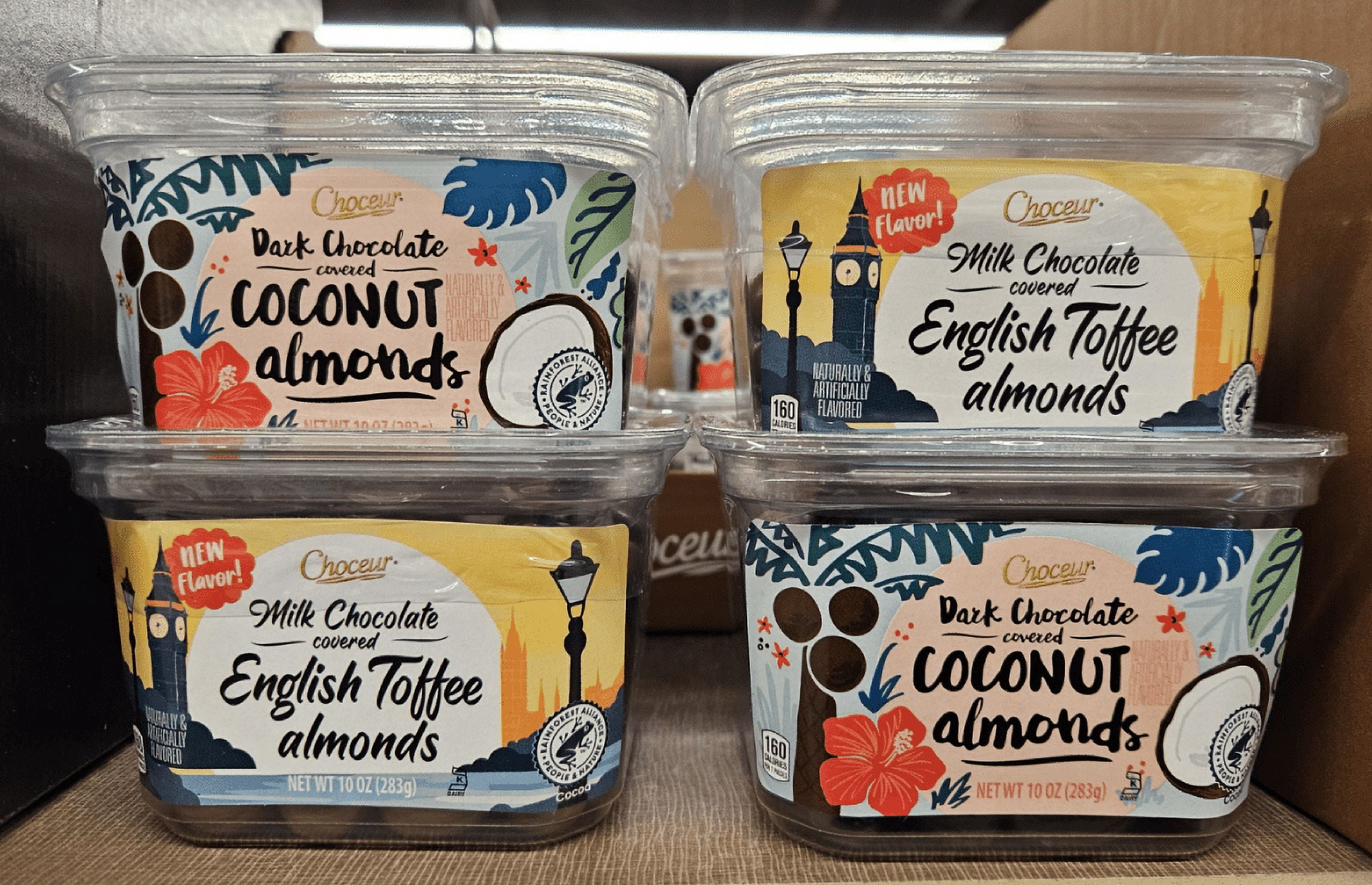 Choceur Milk Chocolate Covered English Toffee Almonds & Dark Chocolate ...