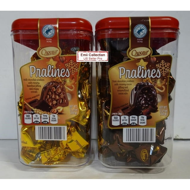 Choceur Pralines Dark and Milk Chocolate Hazelnut Sealed 12.34oz 350g ...