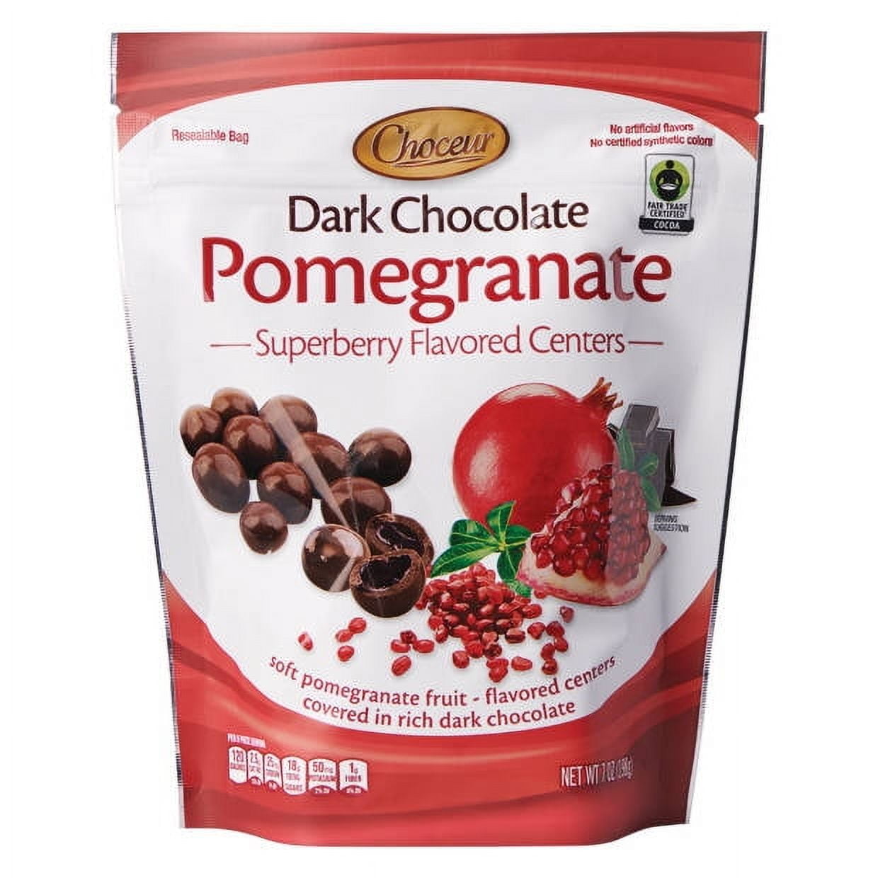 Choceur Superberry Pomegranate Dark Chocolate, 7 oz - Walmart.com