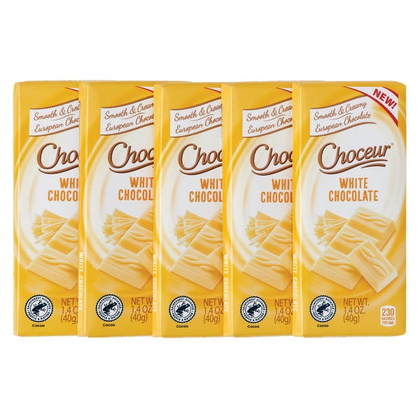 Choceur White Chocoalte Mini Chocolate Bars - 5 count, 1.4 oz - Pack of ...