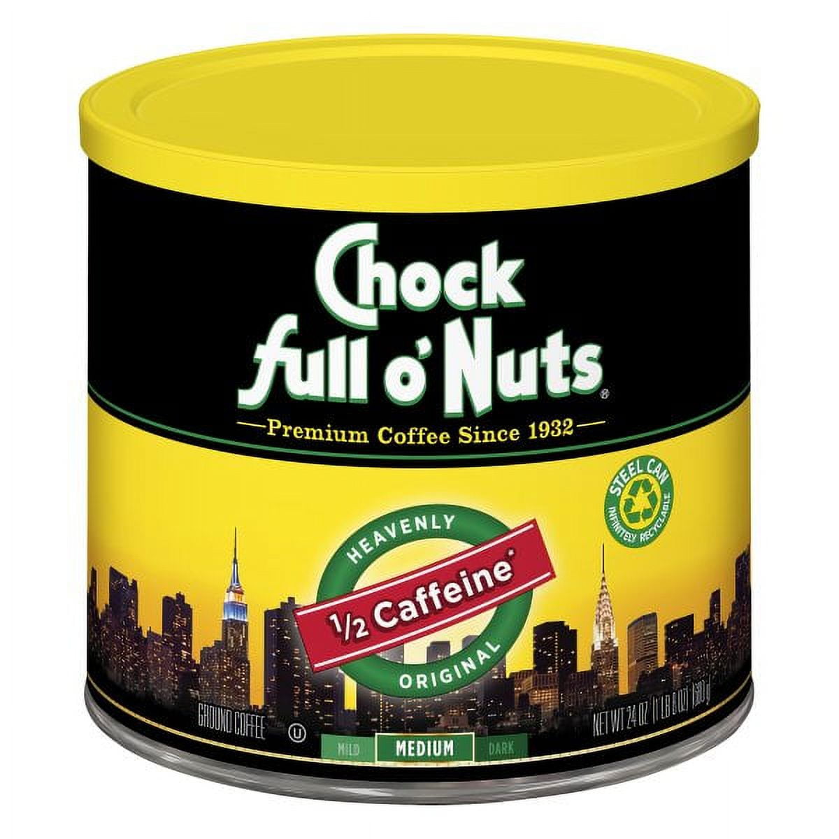 Chock Full o'Nuts Heavenly Original 1/2 Caffeine Medium Roast Ground ...