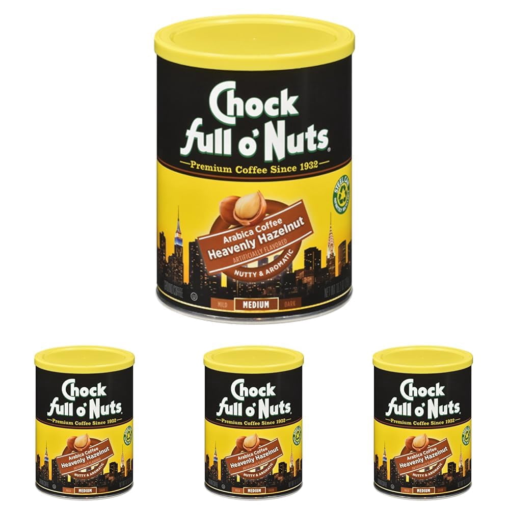 Chock Full o’Nuts Heavenly Hazelnut Ground Coffee (10.2 Oz. Can ...