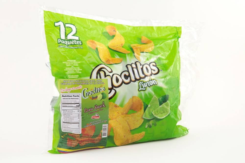 Choclitos Sabor Limón Corn Chips Lime Flavor (12 Packs, 27g each ...