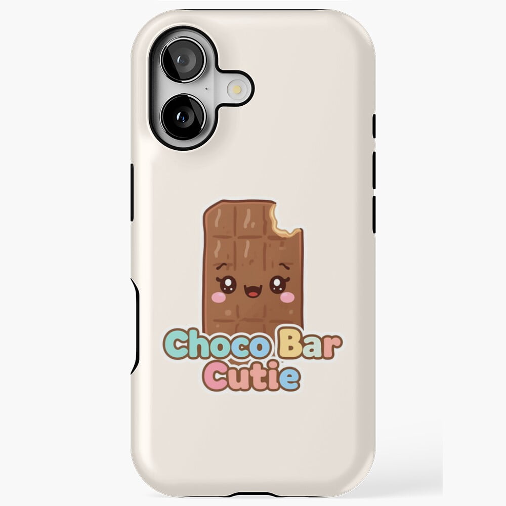 Choco Bar Cutie Kawaii Pastel Snack Art iPhone Case 17 16 15 14 13 12 ...