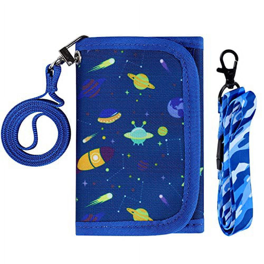 Choco Mocha Boys' Wallet (3-10 Years), Space-Themed, Velcro, Zippered ...