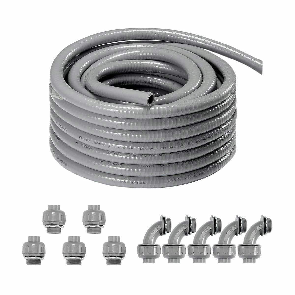 Choco Moon 1/2-Inch Flexible Electrical Conduit, 100 ft, PVC Liquid ...