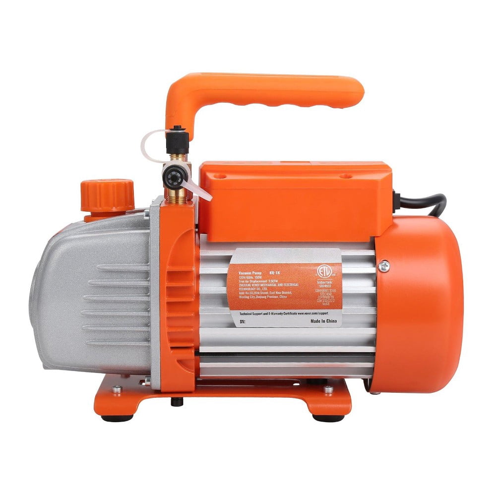 Choco Moon 1/5 HP Vacuum Pump 3.8 CFM 120V AC HVAC Cleaner, SAE 1/4 to ...