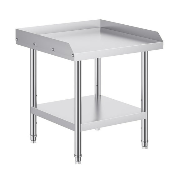 Choco Moon 24" Stainless Steel Work Table with 3-Sides Backsplash ...