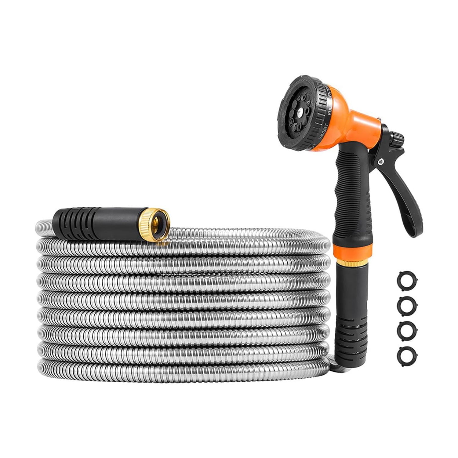 Choco Moon 25ft Rustproof Stainless Steel Hose, Heavy Duty Garden Water ...