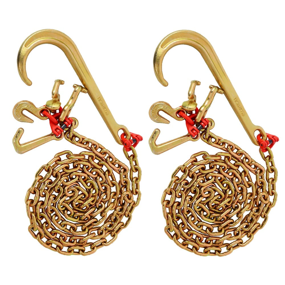 Choco Moon 2PCS J Hook Chain, 5/16 in x 10 ft Bridle Tow Chain, G80 ...