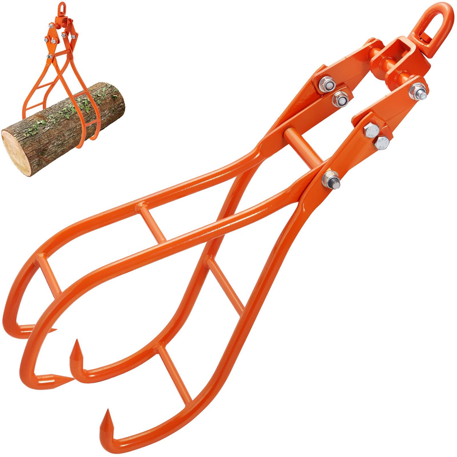 Choco Moon 36" 4-Claw Log Grapple, Swivel Steel Lifting Tongs, ATV ...