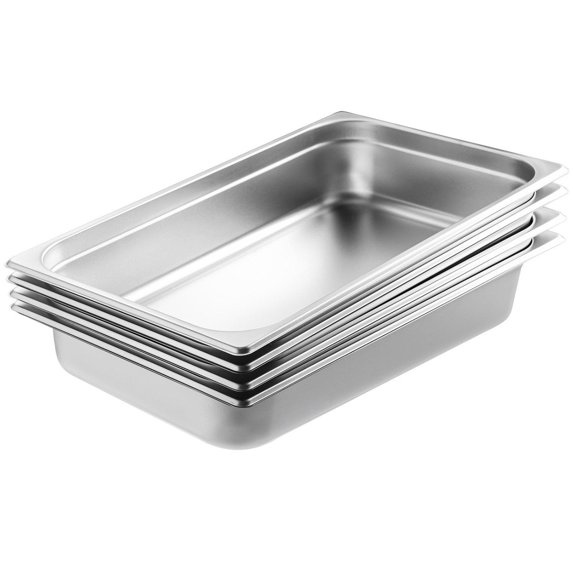 Choco Moon 4 Pack Stainless Steel Steam Pans, Full Size Anti-Jam Steam ...