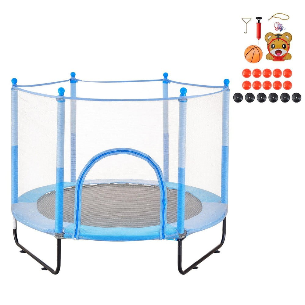 Choco Moon 48 Kid's Trampoline with Safety Net, Safe Playtime Fun ...
